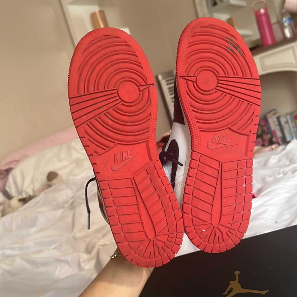 Air Jordan 1 Mid Blue ,Red And White Color - Gem